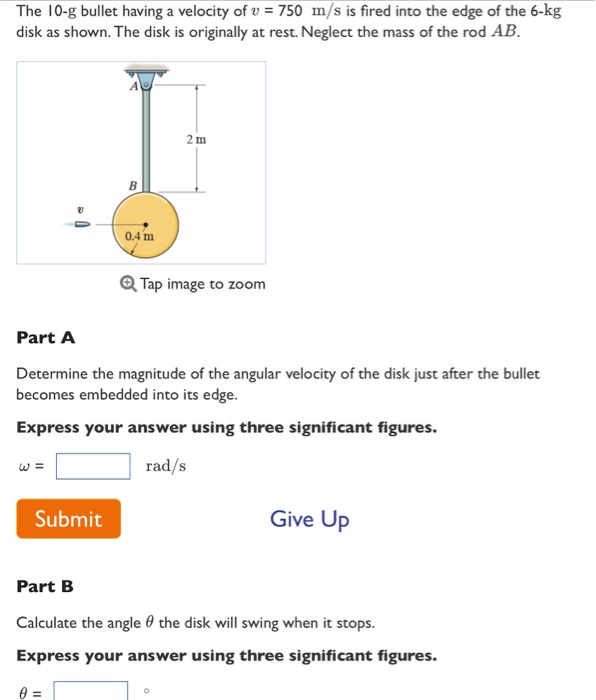 Solved The 10-g bullet having a velocity of v = 750 m/s is | Chegg.com