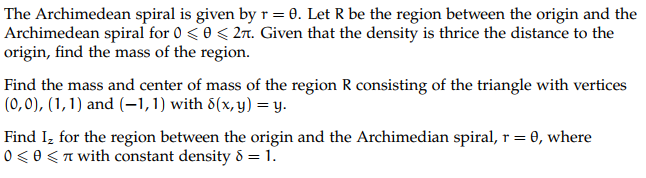 Solved The Archimedean spiral is given by r = Let R be the | Chegg.com