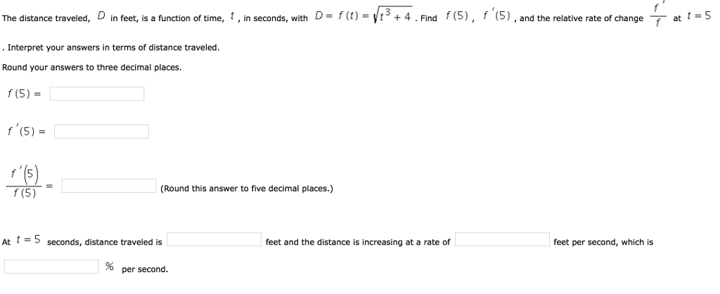 Solved -s t 3 + 4 . Find The distance traveled, D in feet, | Chegg.com
