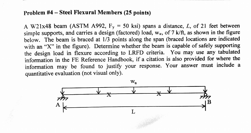 Solved Problem #4-Steel Flexural Members (25 points) A | Chegg.com