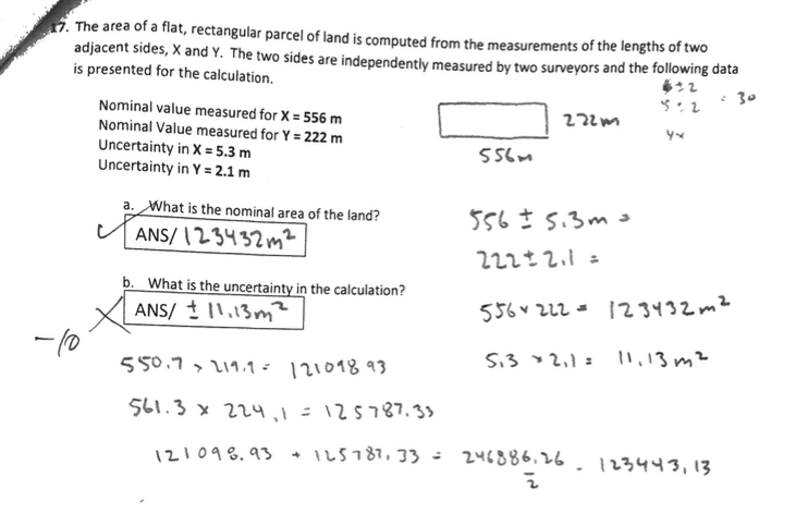 Solved The area of a flat, rectangular parcel of land is | Chegg.com