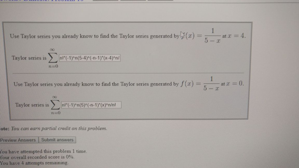 Solved Use Taylor series you already know to find the Taylor | Chegg.com