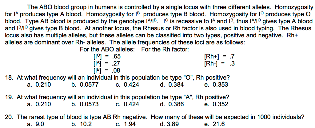 Solved The ABO blood group in humans is controlled by a | Chegg.com