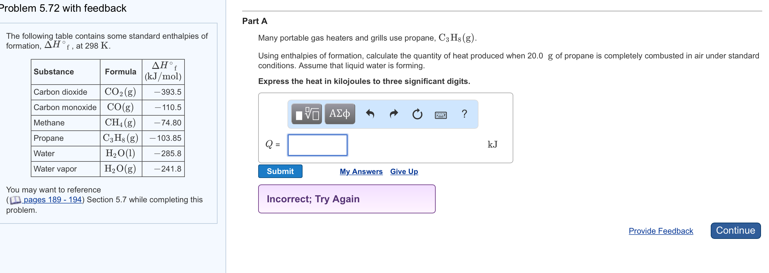 Solved The following table contains some standard enthalpies | Chegg.com