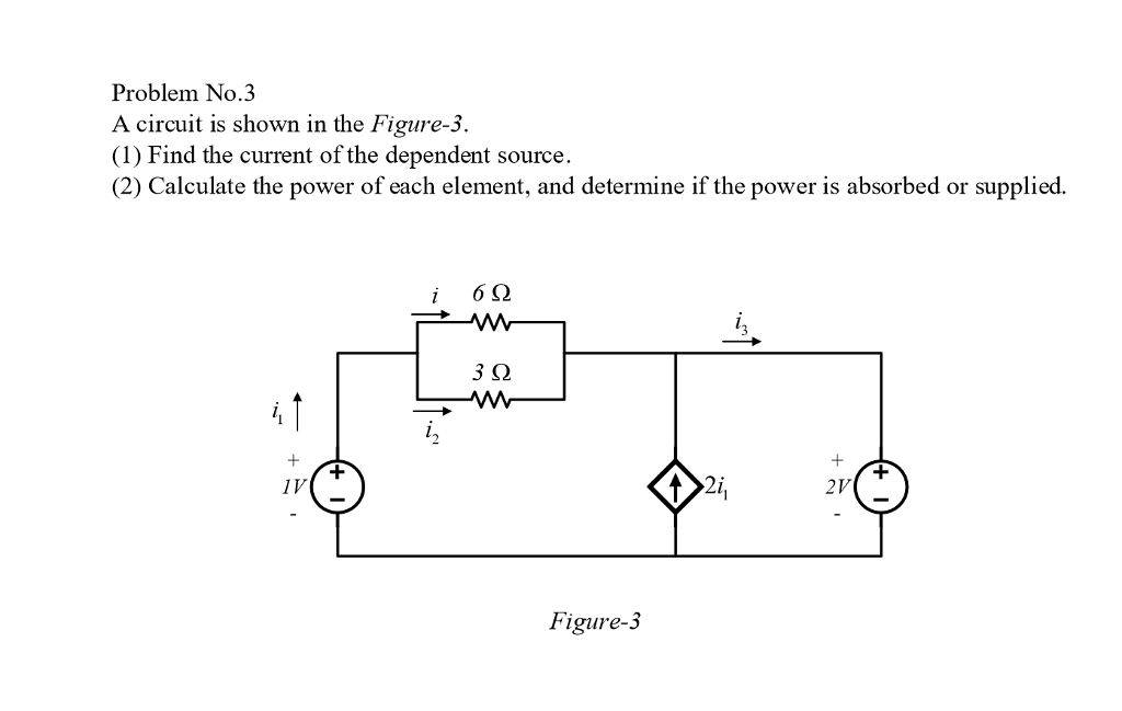Solved A circuit is shown in the Figure-3. Find the current | Chegg.com