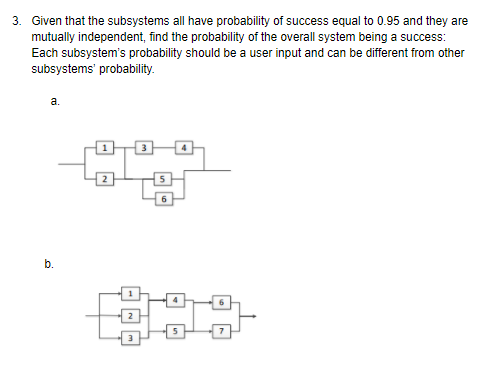 Solved Given that the subsystems all have probability of | Chegg.com