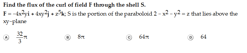 Solved Find the flux of the curl of field F through the | Chegg.com