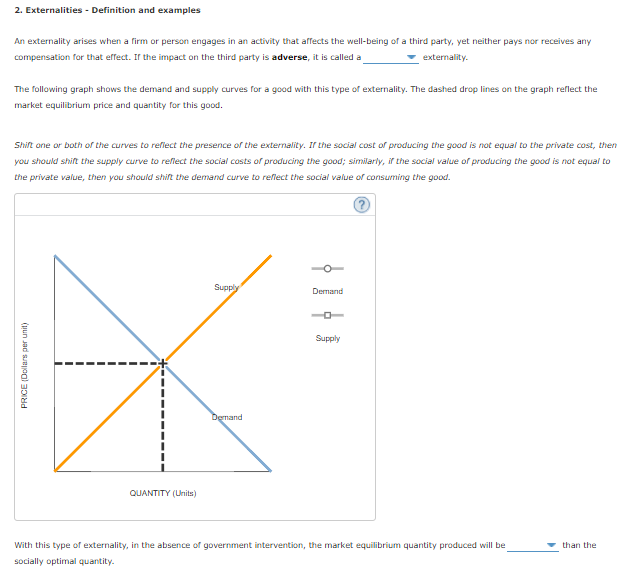 Solved 2. Externalities Definition and examples An | Chegg.com