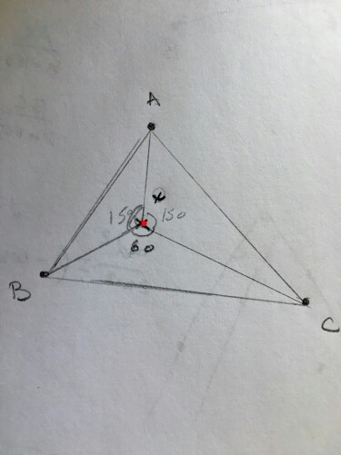 Solved find an inner point that make specific angles with a | Chegg.com