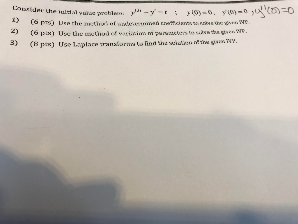 Solved Consider the initial value problem: y(,-y 1) 4 (6 | Chegg.com