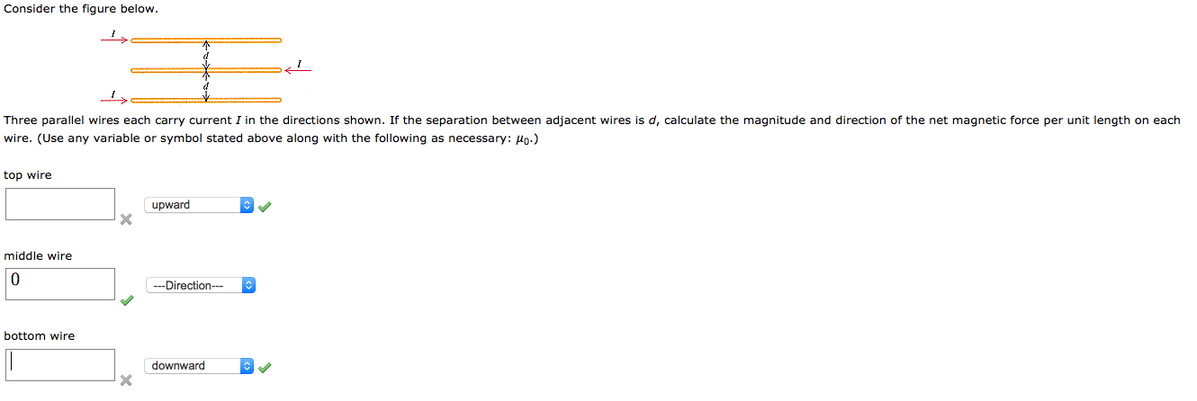 Solved Consider the figure below. Three parallel wires each | Chegg.com
