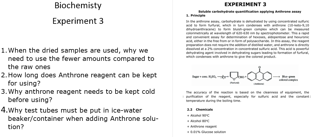 Solved Biochemisty Experiment 3 EXPERIMENT 3 Soluble | Chegg.com