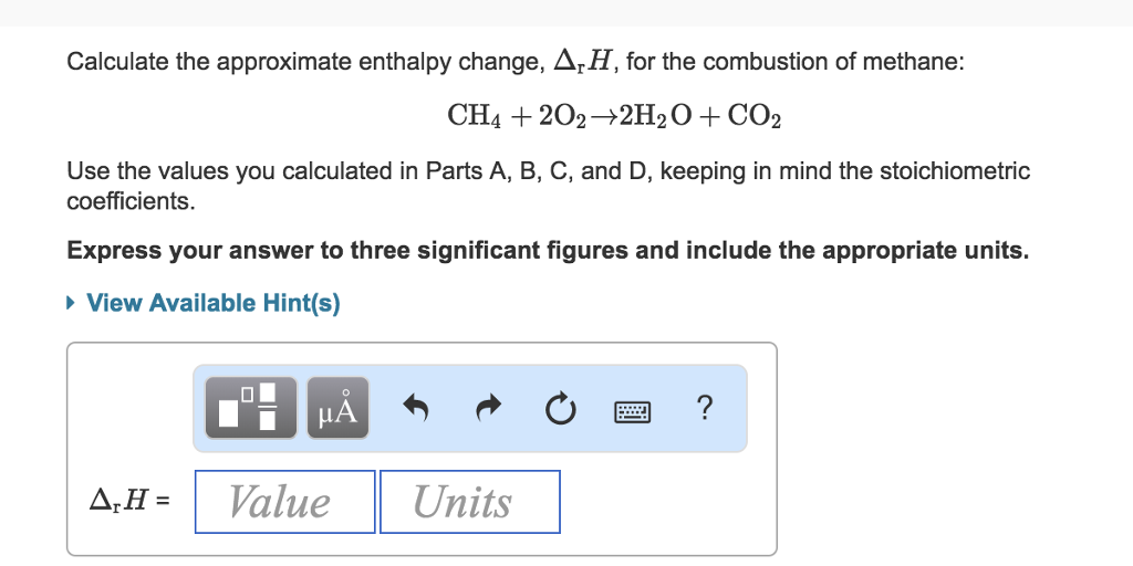 Solved Calculate the approximate enthalpy change, A,H, for | Chegg.com