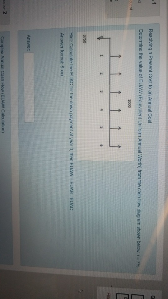 Solved Resolving a Present Cost to an Annual Cost Determine | Chegg.com