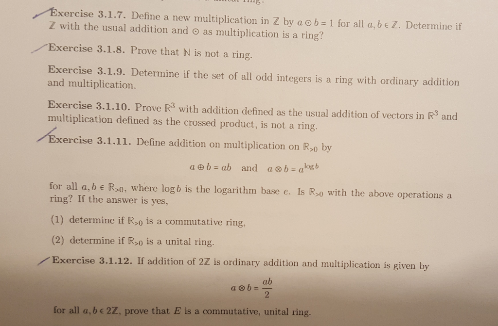 Solved Define a new multiplication in Z by a b = 1 for all | Chegg.com