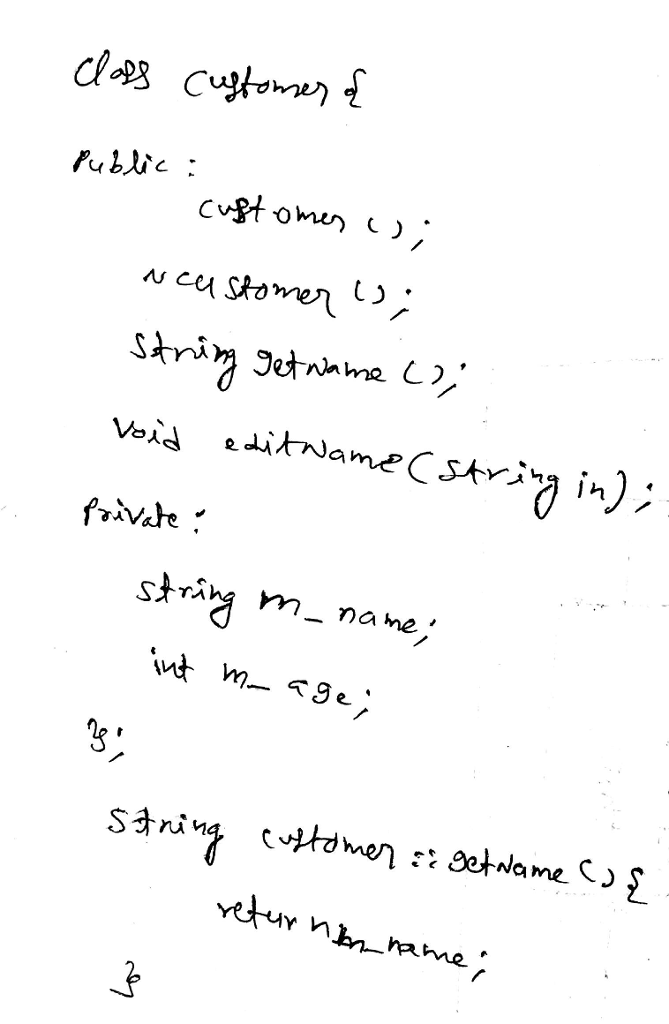 Solved: 1. PersonData and CustomerData classes Design a class named ...