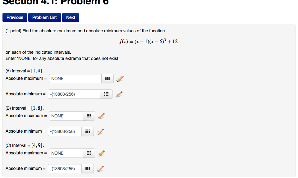 Solved Find The Absolute Maximum And Absolute Minimum Values 9931