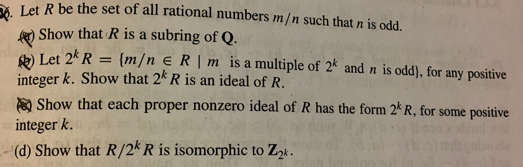 Solved at R be the set of all rational numbers m/n such that | Chegg.com
