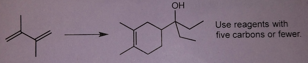 Solved OH \// Use reagents with five carbons or fewer. | Chegg.com