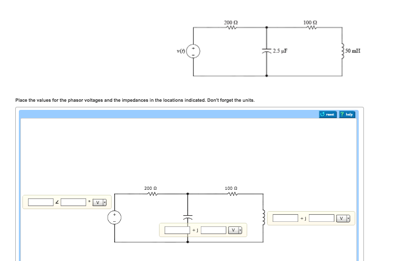 Solved Part D - Use phasor methods to transform a circuit | Chegg.com