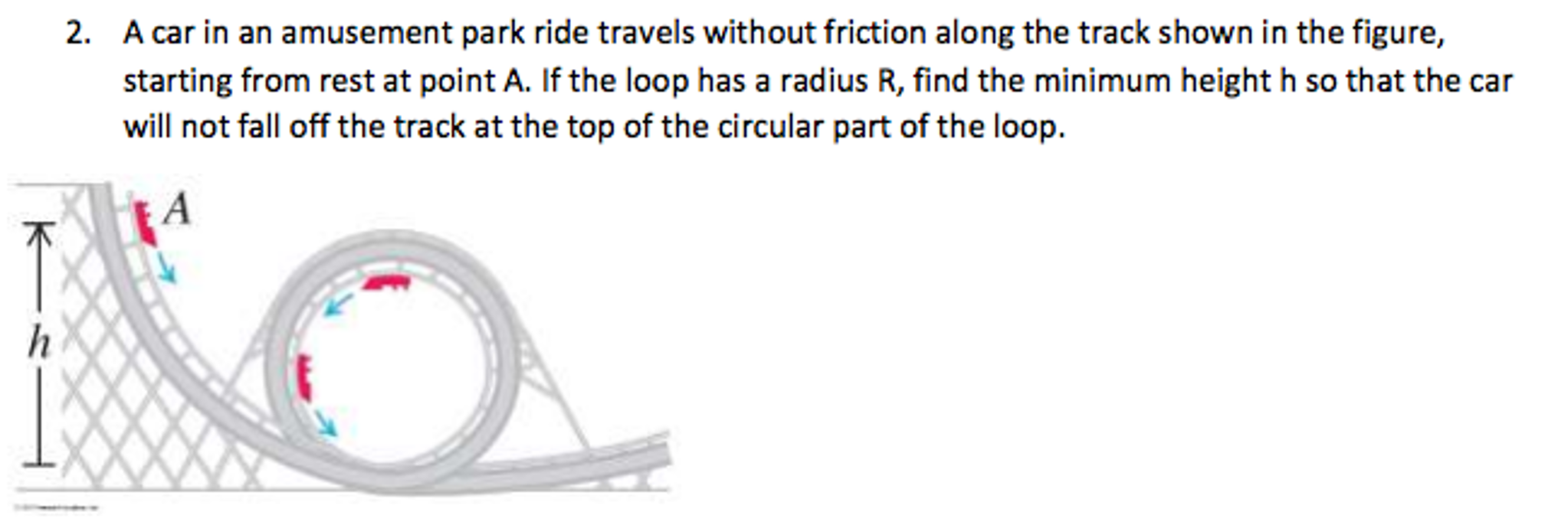 Solved A car in an amusement park ride travels without | Chegg.com
