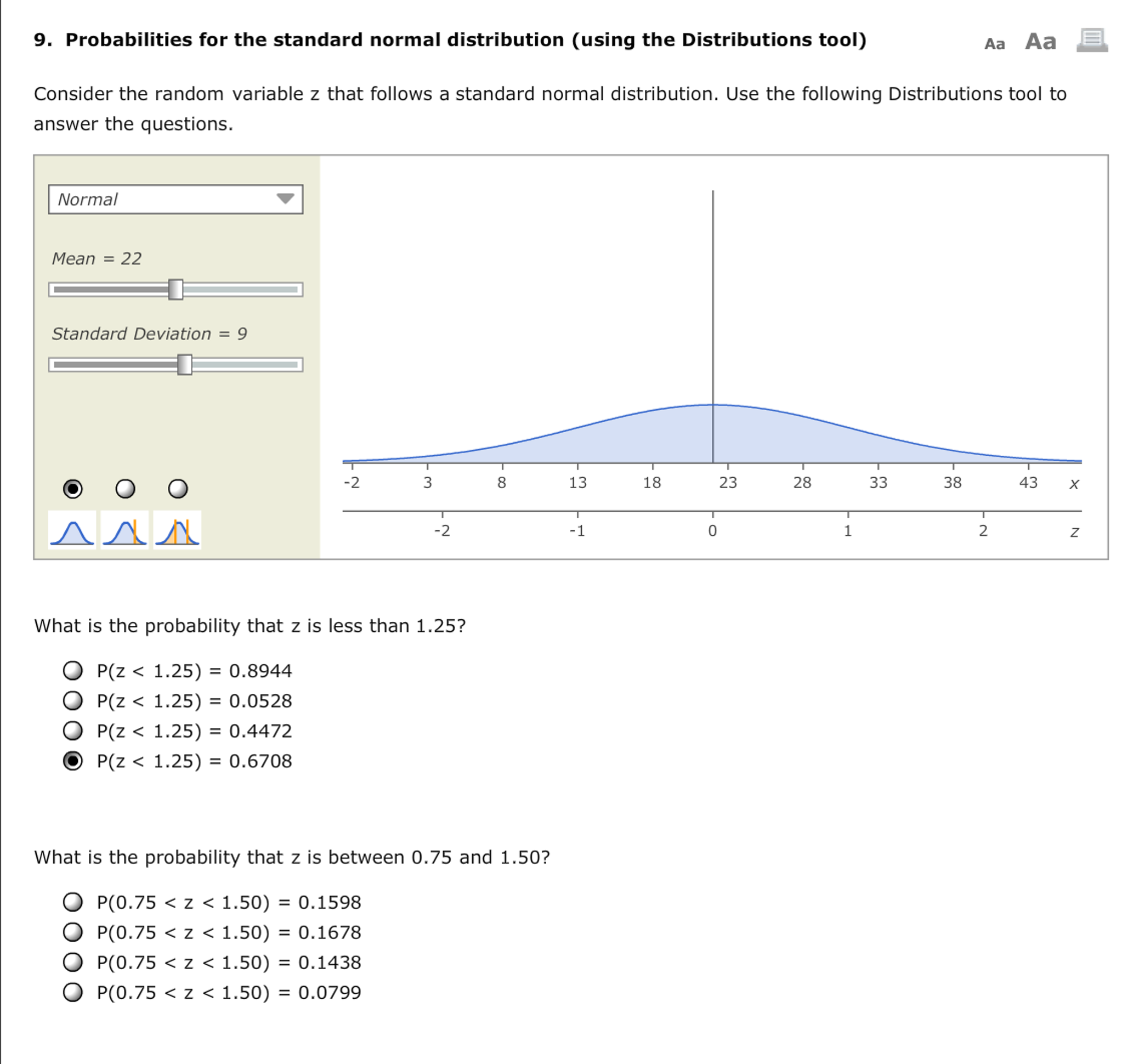 Solved Consider the random variable z that follows a | Chegg.com