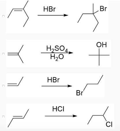 Solved HBr OH H2SO4 H2O HBr HCI CI | Chegg.com