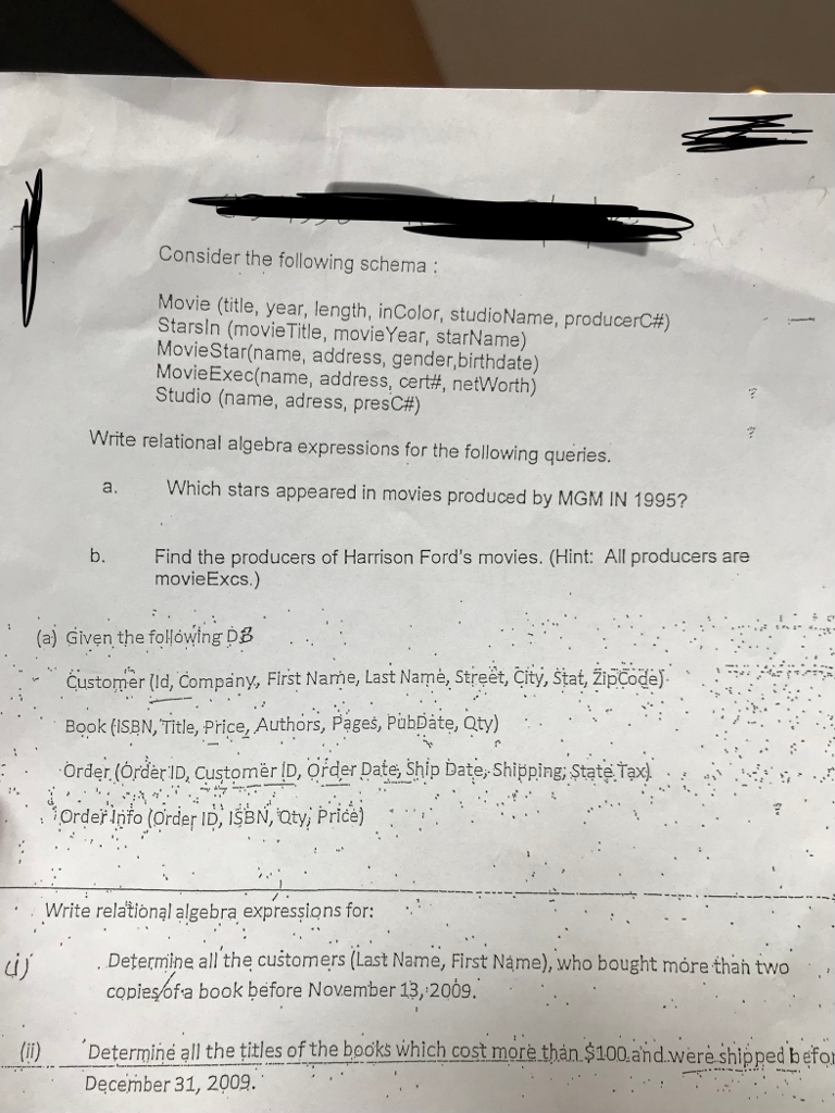 Solved Consider the following schema: Movie (title, year, | Chegg.com