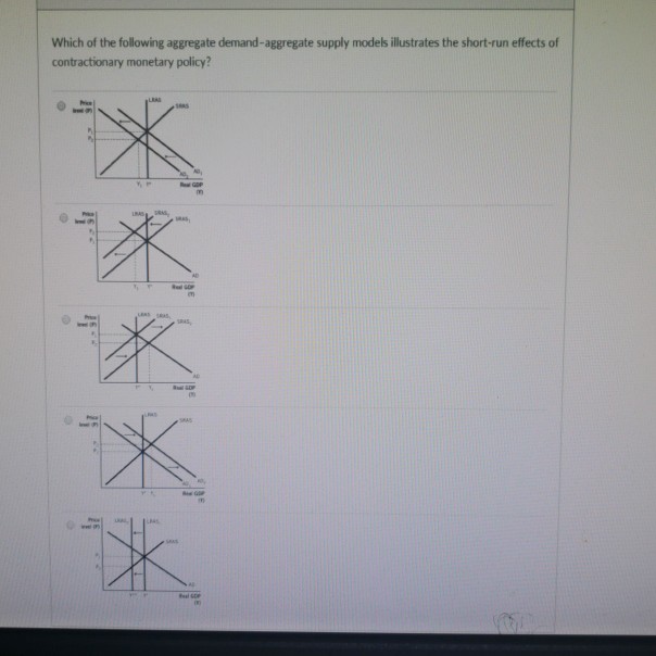Solved Which of the following aggregate demand-aggregate | Chegg.com