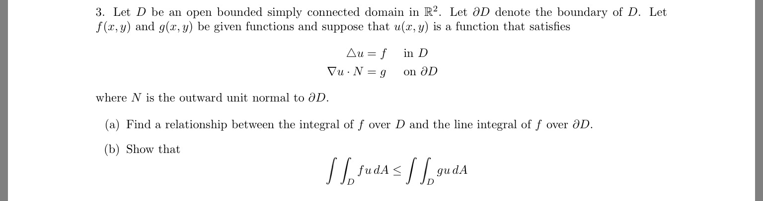 Solved Let D be an open bounded simply connected domain in | Chegg.com