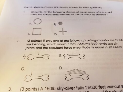 Solved Part I Multiple Choice (Circle one answer for each | Chegg.com