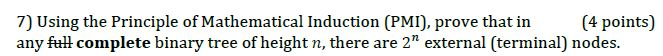 Solved Using the Principle of Mathematical Induction (PMI), | Chegg.com