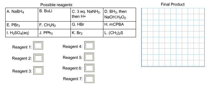 Solved Completethe synthetic sequence below by choosing the | Chegg.com