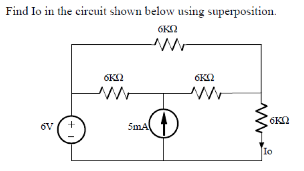 Solved Find Io in the circuit shown below using | Chegg.com
