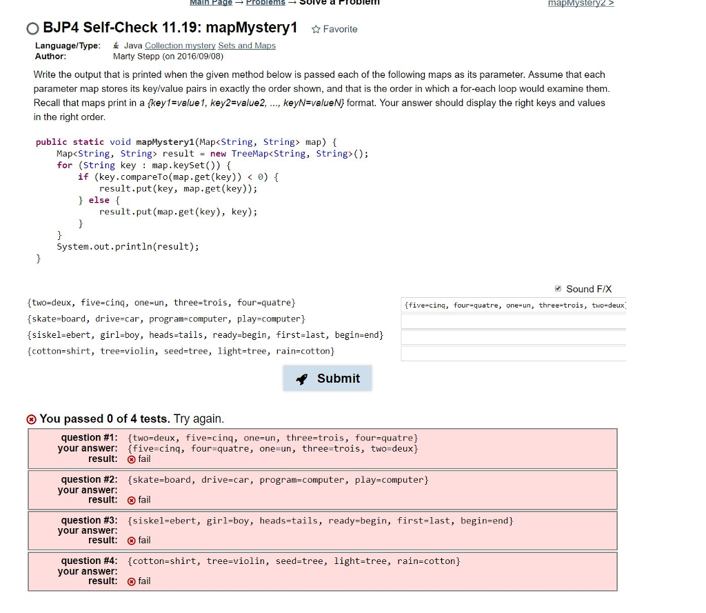 Solved 2 0 BJP4 Self-Check 11.19: mapMysteryl ☆ Favorite | Chegg.com