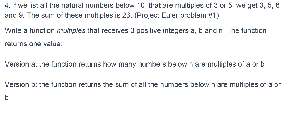 Solved 4. If we list all the natural numbers below 10 that | Chegg.com