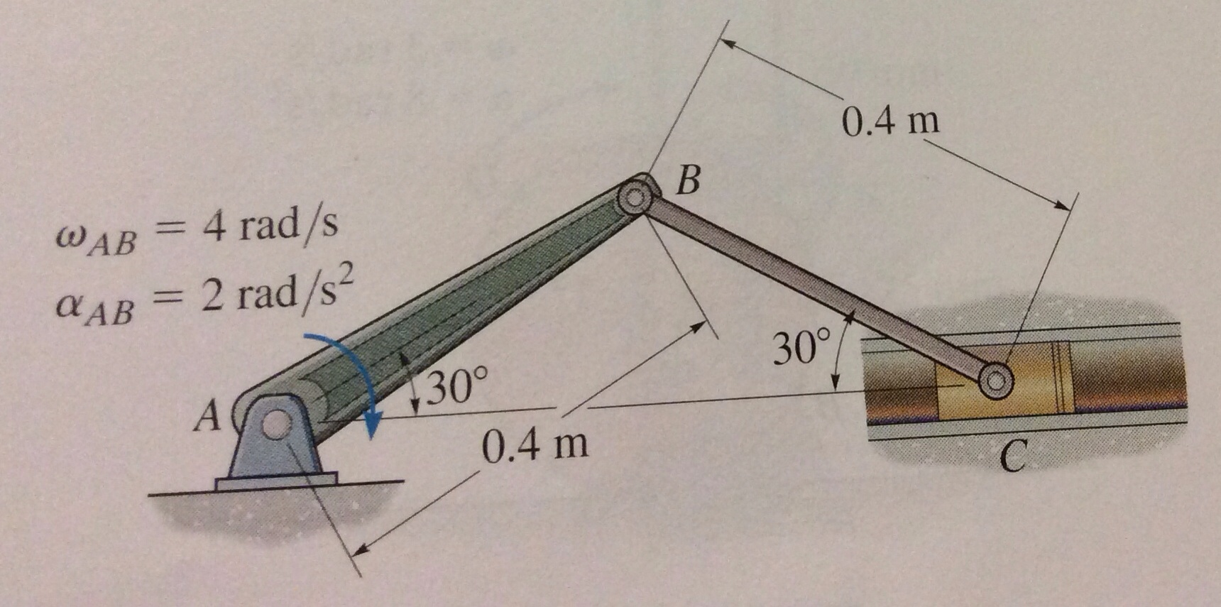Solved Crank Ab Rotates With The Angular Velocity And