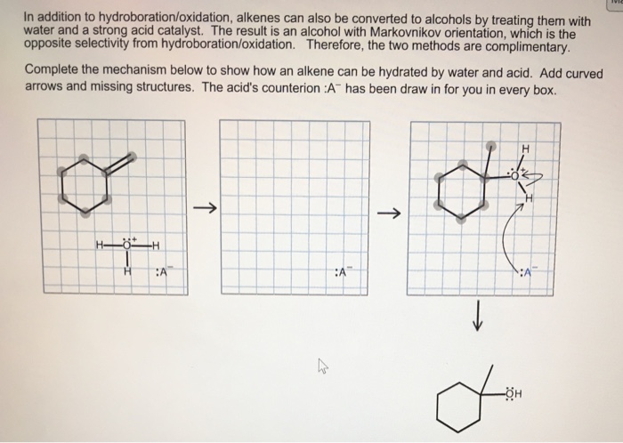 Solved In addition to hydroboration/oxidation, alkenes can | Chegg.com