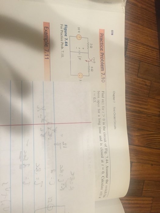 Solved Find v(t) for t > 0 in the circuit of Fig. 744. | Chegg.com