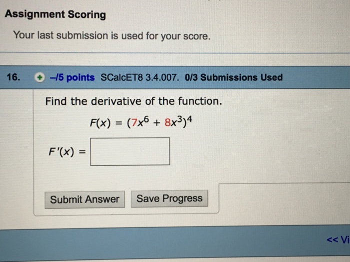 Solved Find the derivative of the function. F(x) = (7x^6 + | Chegg.com