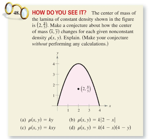 Solved The center of mass of the lamina of constant density | Chegg.com