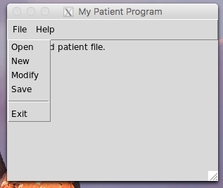 GUI Development. Implement a patient management | Chegg.com