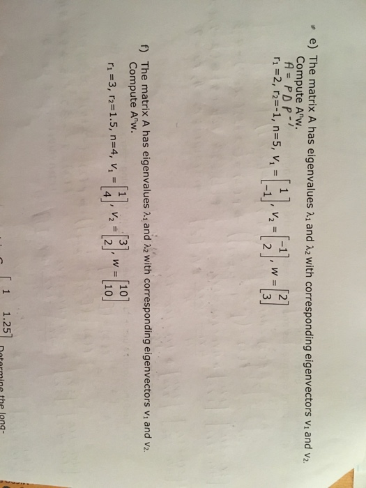 Solved The matrix A has eigenvalues lambda_1 and lambda_2 | Chegg.com