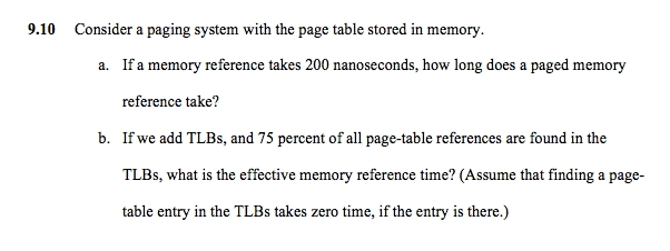 Solved Consider a paging system with the page table stored | Chegg.com
