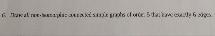 Solved Draw all non-isomorphic connected simple graphs of | Chegg.com