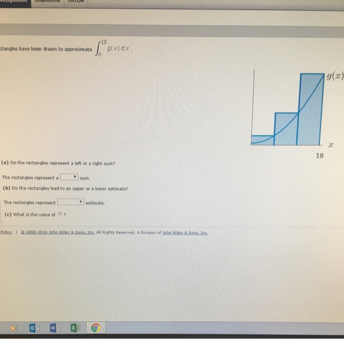 Solved Rectangles have been drawn to approximate | Chegg.com