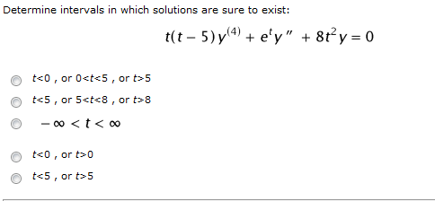 Solved Determine intervals in which solutions are sure to | Chegg.com