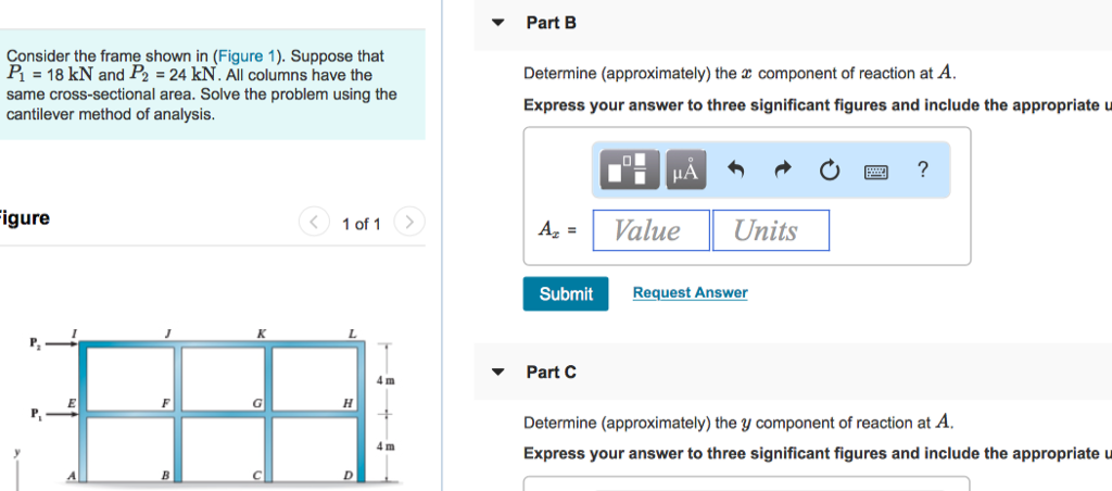 Part B Consider the frame shown in (Figure 1). | Chegg.com