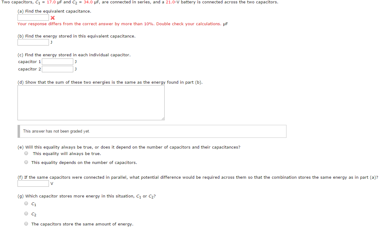 Solved Your response differs from the correct answer by more | Chegg.com