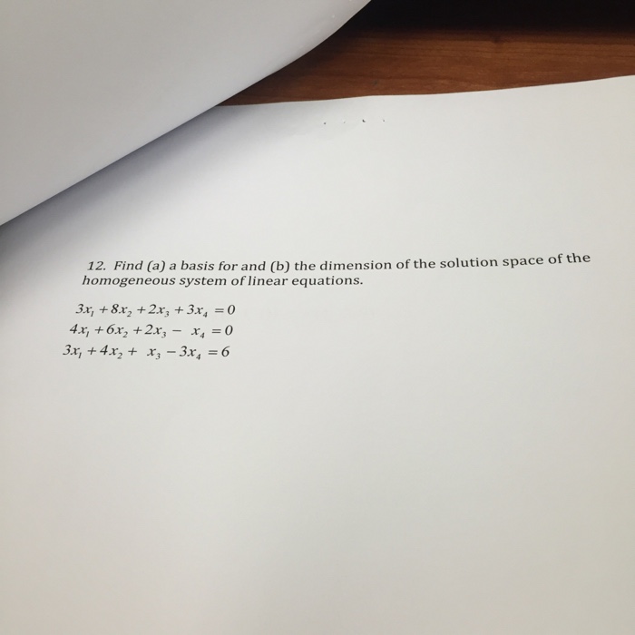 Solved Find (a) a basis for and (b) the dimension of the | Chegg.com